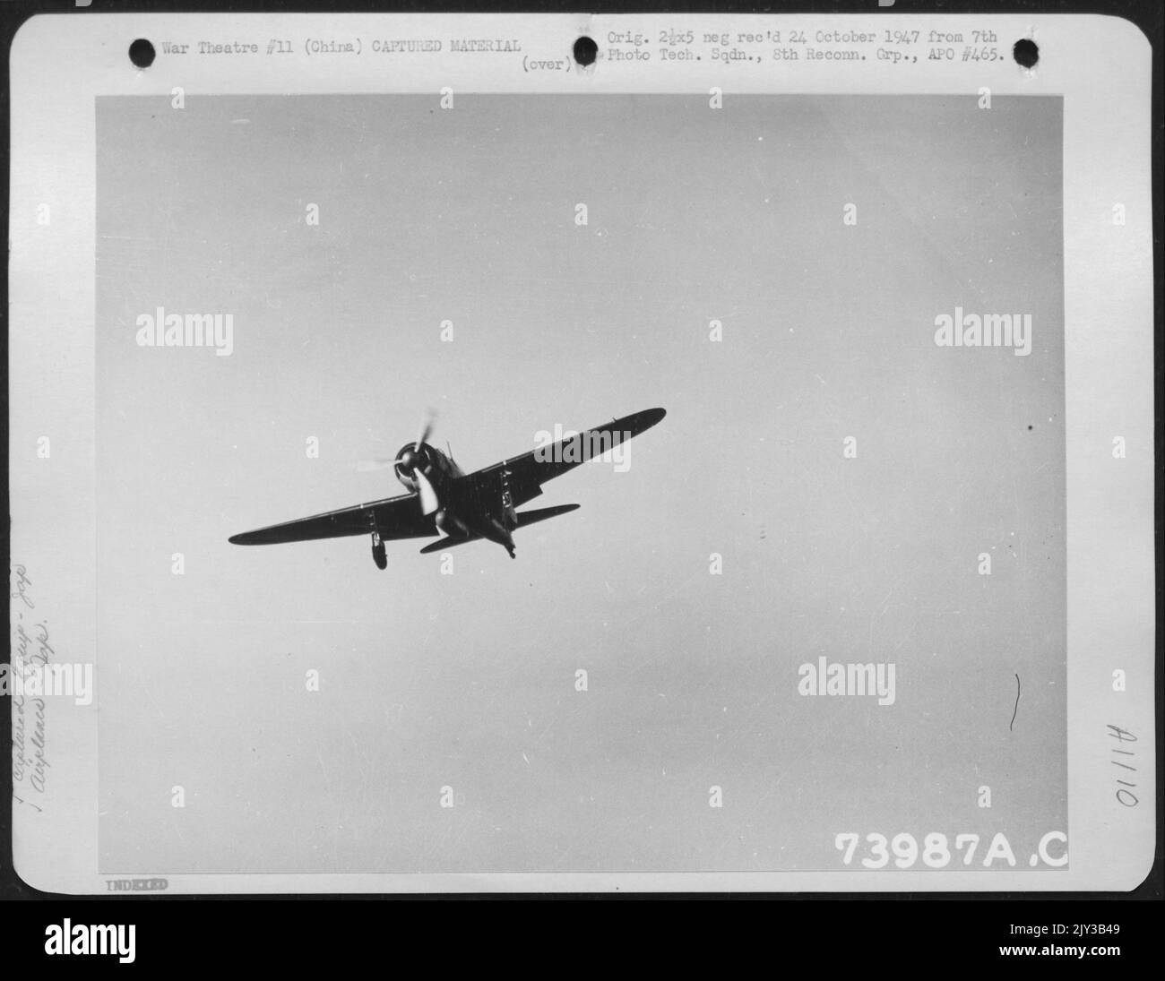 Captured Japaneseanese "Zero" In Flight Over An Airfield In China ...
