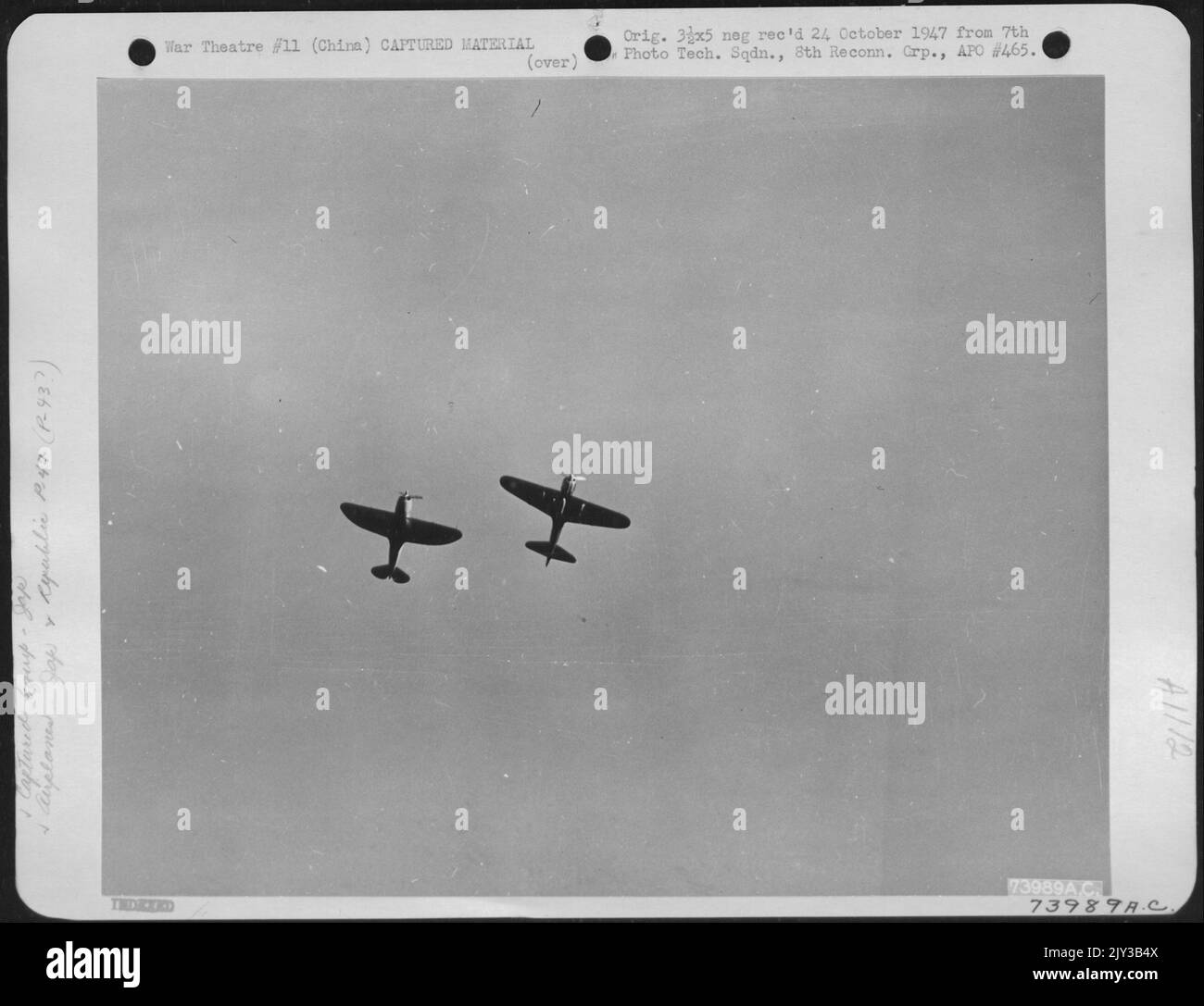 Comparison Of A Captured Japaneseanese "Zero" (Right) And A Republic P ...