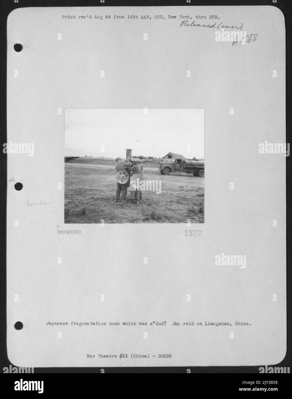 Japaneseanese Fragmentation Bomb Which Was A 'Dud'. Japanese Raid On ...