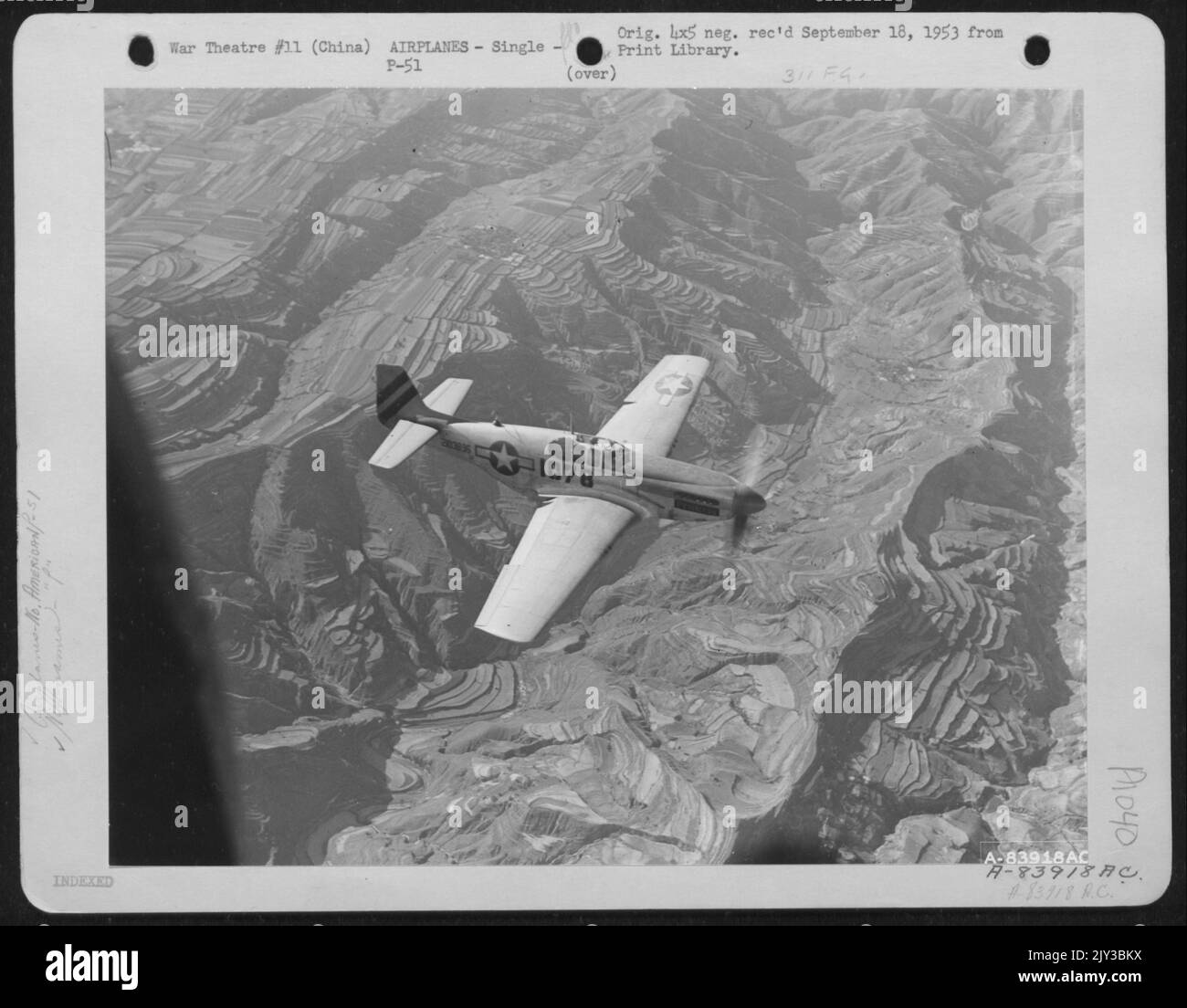 P-51 Fighter Escort For 14Th Air Force C-47 Over China. 24 July 1945 ...