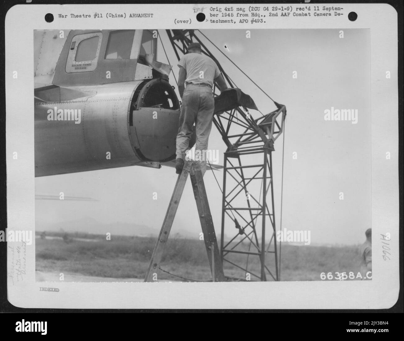 Sgt. Calvin Brown, Kimball, Minn., Covering Tail Guns Of A Boeing B-29 ...