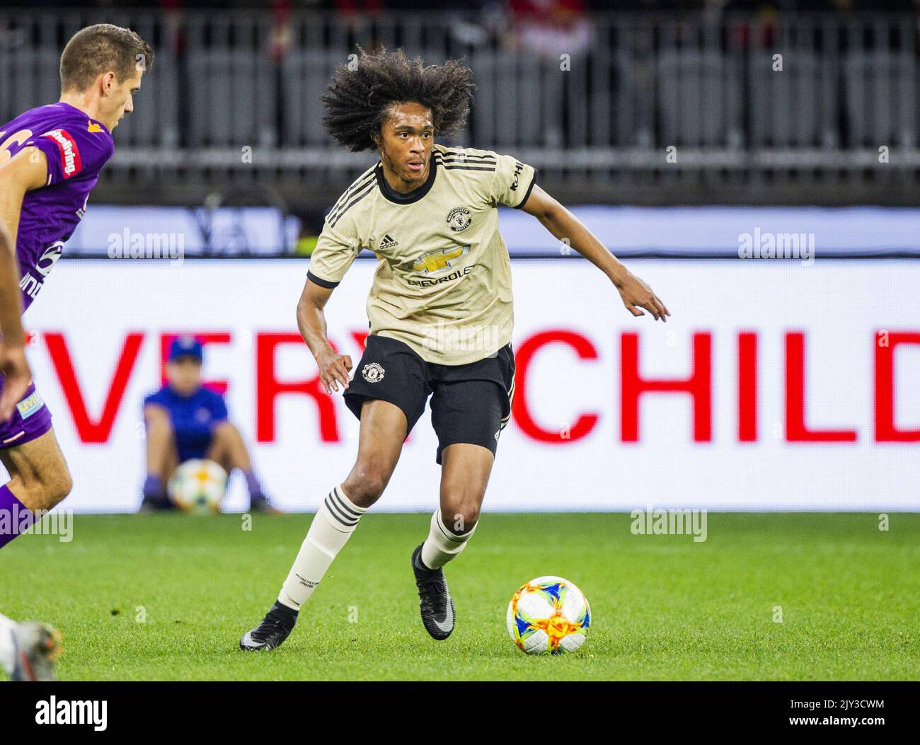 during the Perth Glory and Manchester United football match at Optus ...