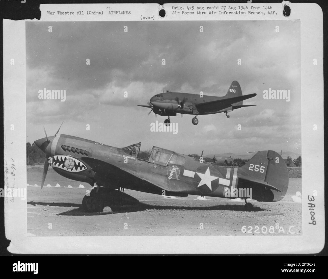 14Th Air Force Curtiss C-46 "Commando" Comes In For A Landing At U.S ...