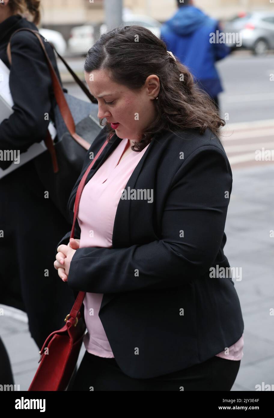 Jennifer Peterson leaves the Melbourne County Court in Melbourne ...