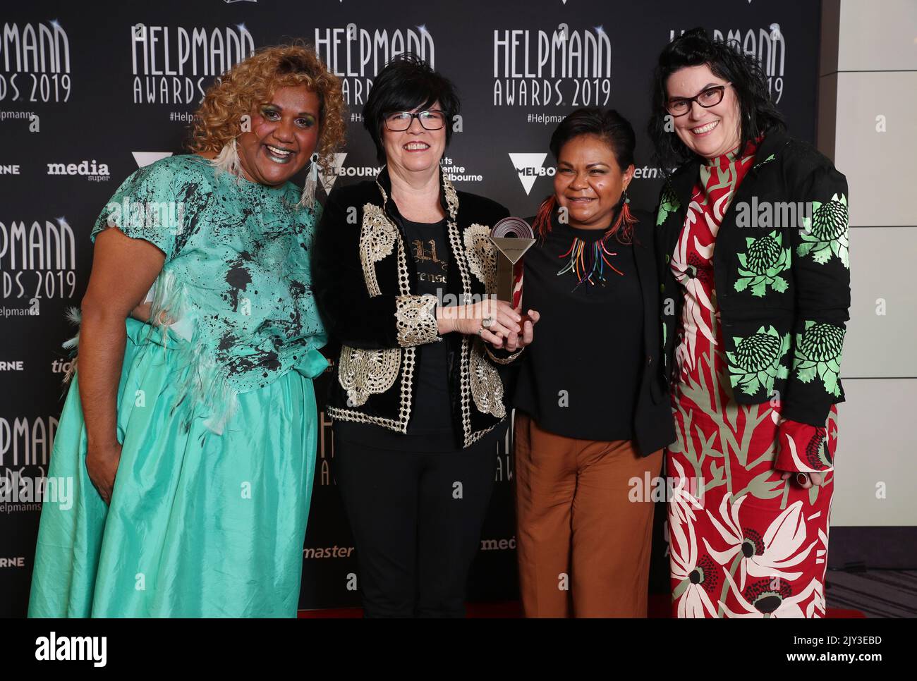 Elaine Crombie, Vicki Gordon, Ursula Yovich and Elana Valantine pose ...