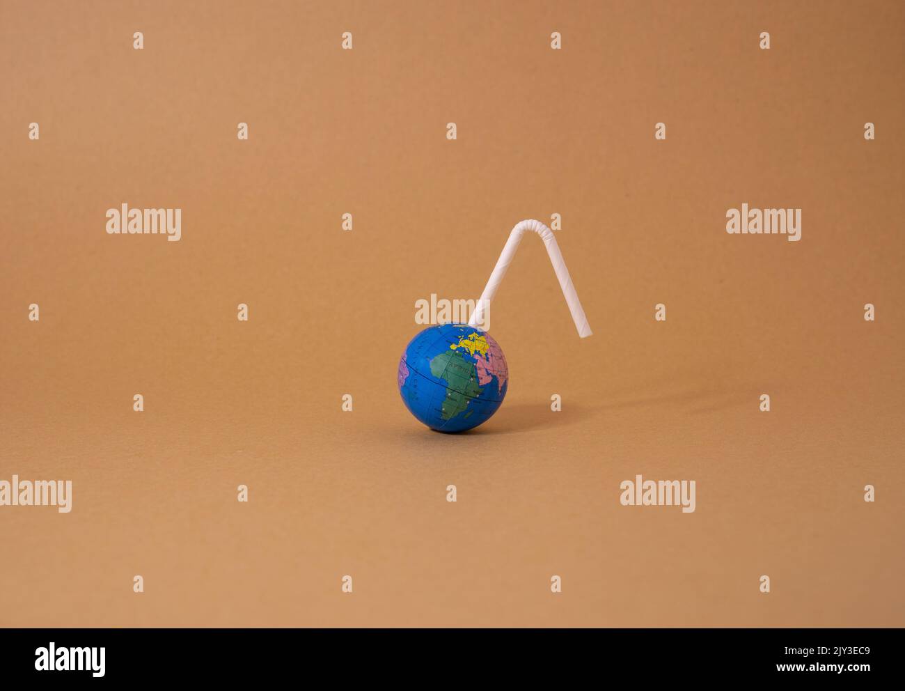 Small earth with straw inside, concept of pollution and climate change ...