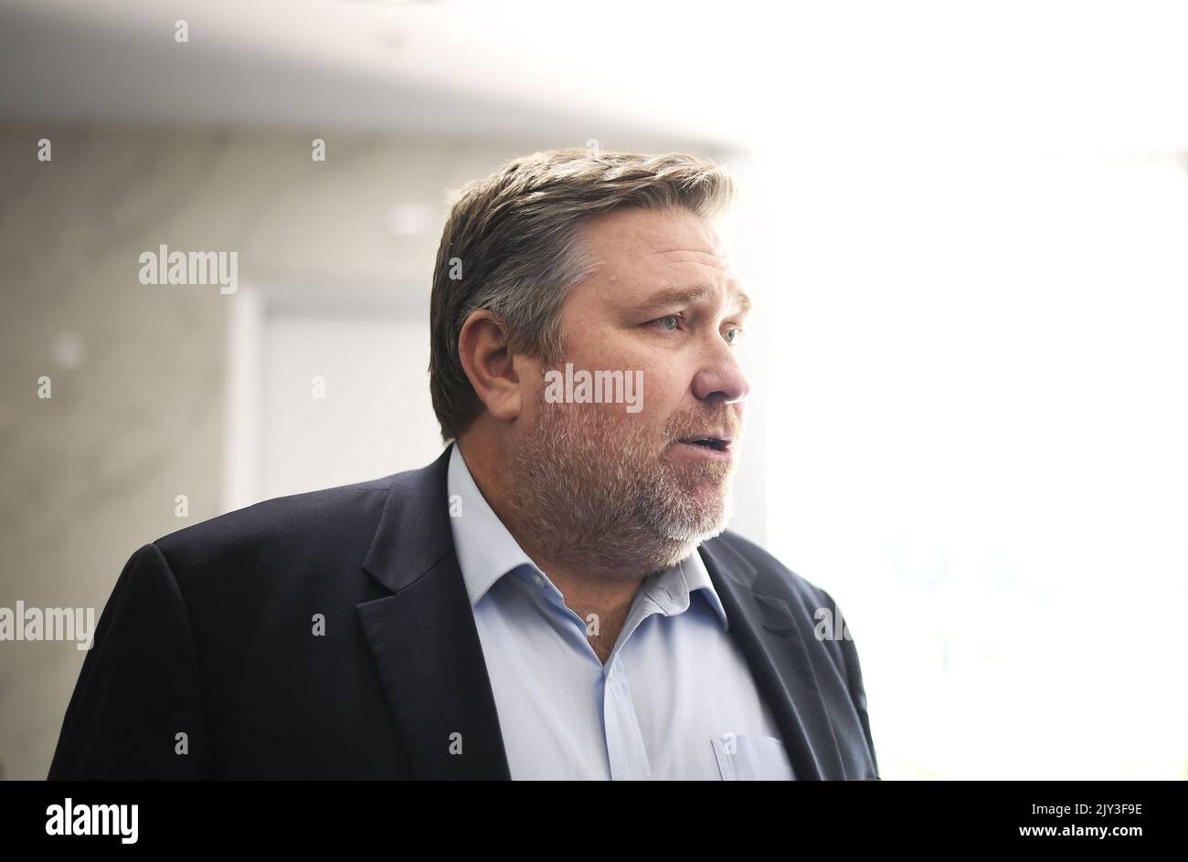 Adani Australia CEO Andrew Dow arrives to a luncheon to address the ...