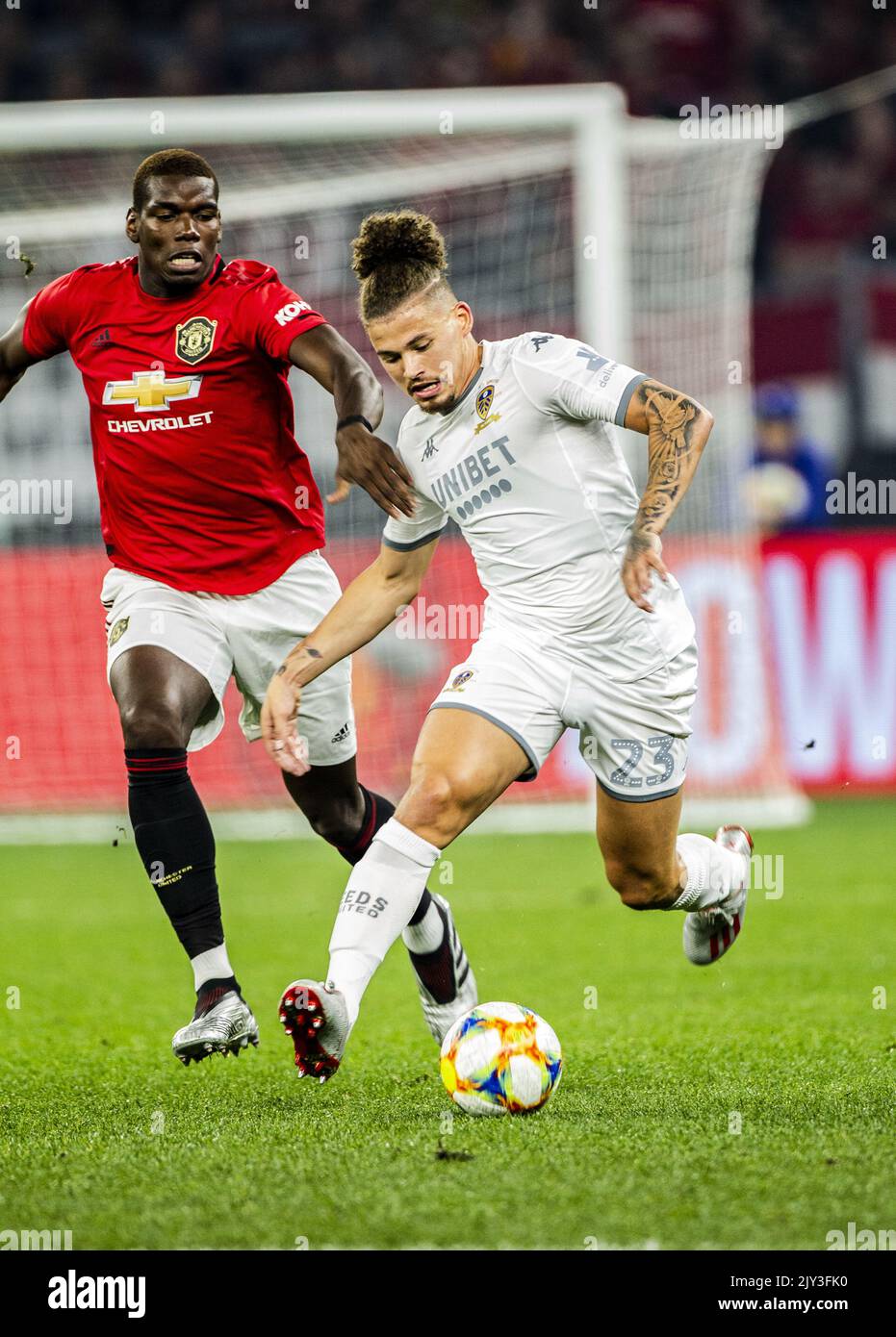 Kalvin Phillips of Leeds during the Manchester United and Leeds United football match at Optus ...
