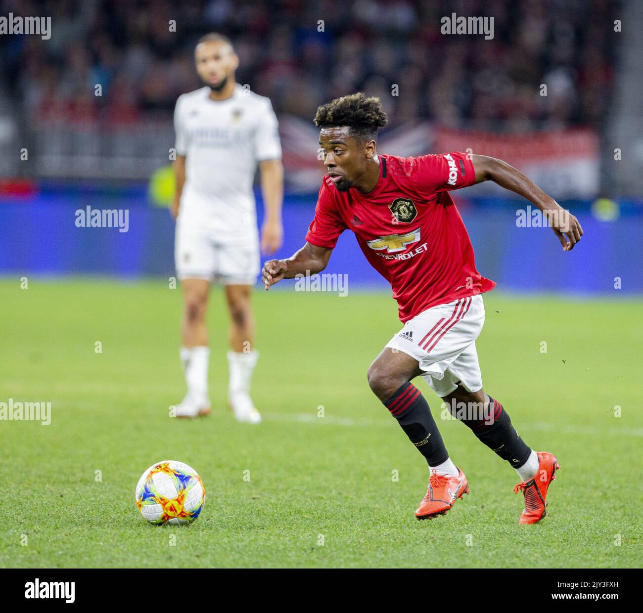 Angel Gomes of United during the Manchester United and Leeds United football match at Optus ...