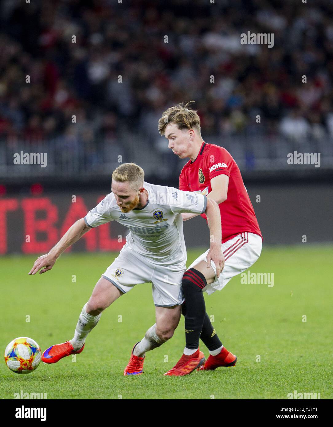 Adam Forshaw of Leeds during the Manchester United and Leeds United football match at Optus ...