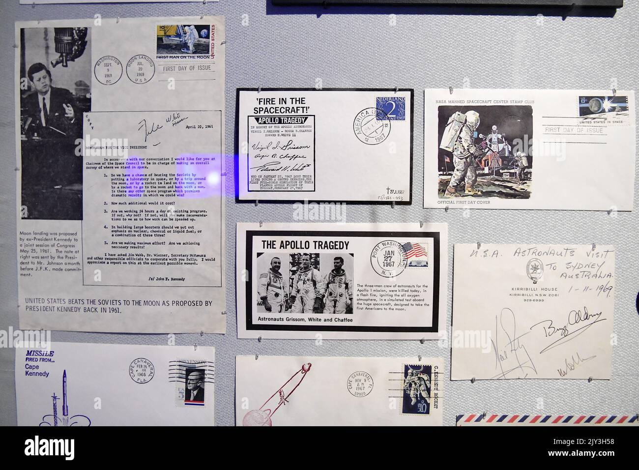 Memorabilia including postcards, envelopes and letters from various ...