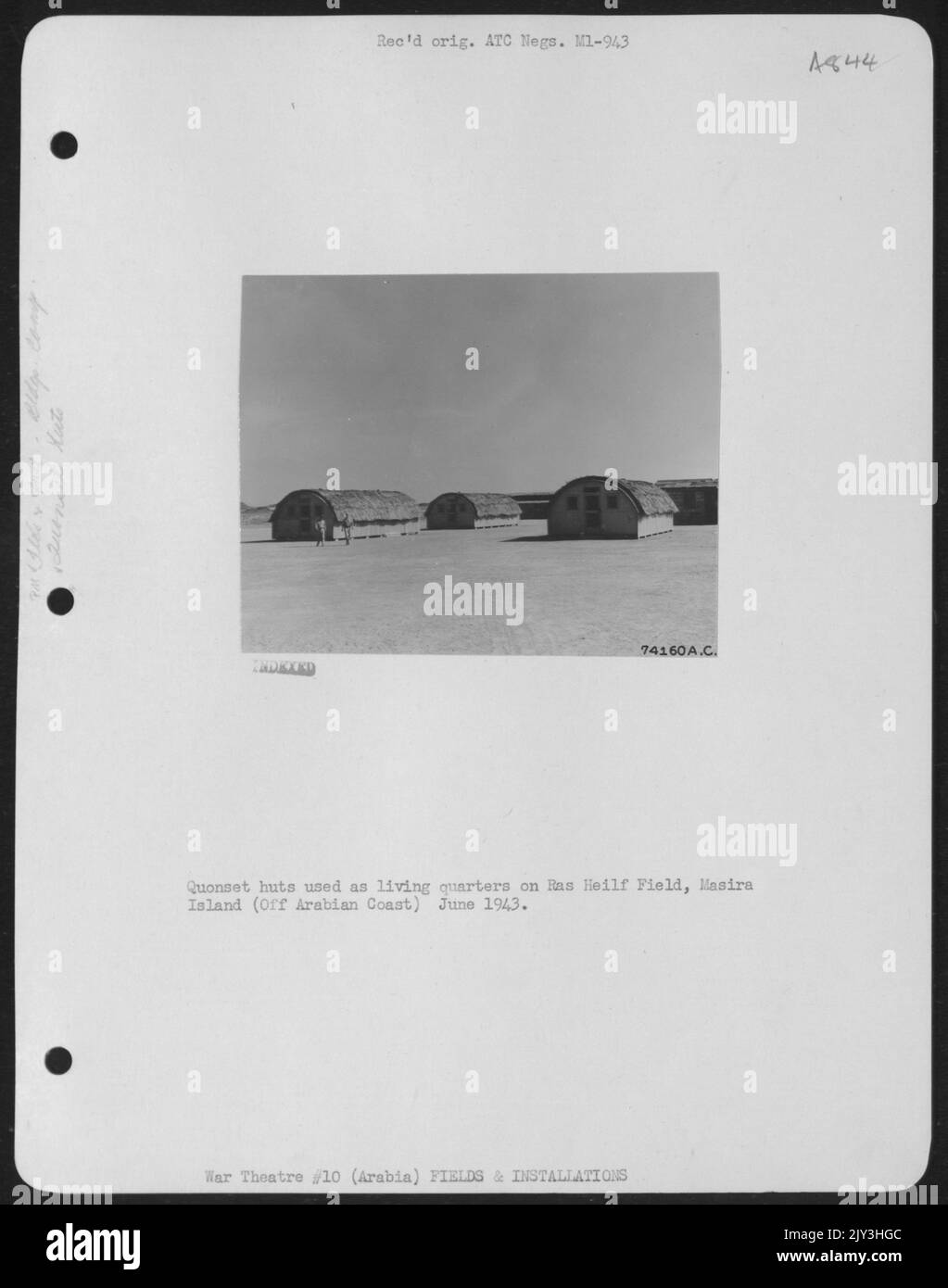 Quonset Huts Used As Living Quarters On Ras Heilf Field, Masira Island ...