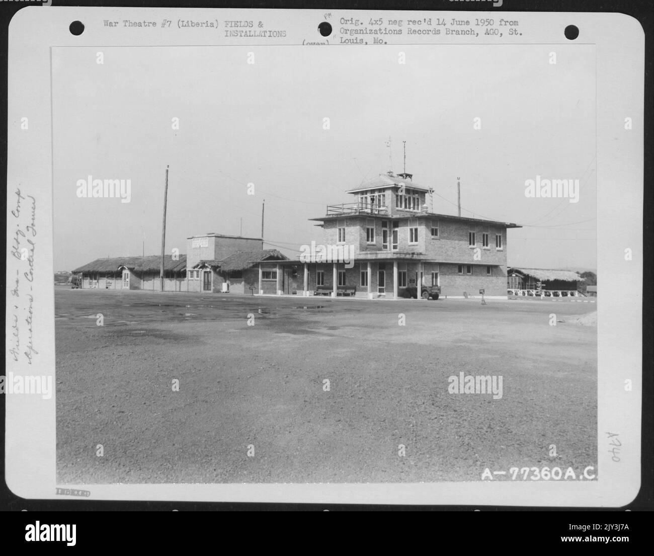 Headquarters Building And Control Tower At Roberts Field, Liberia Stock ...