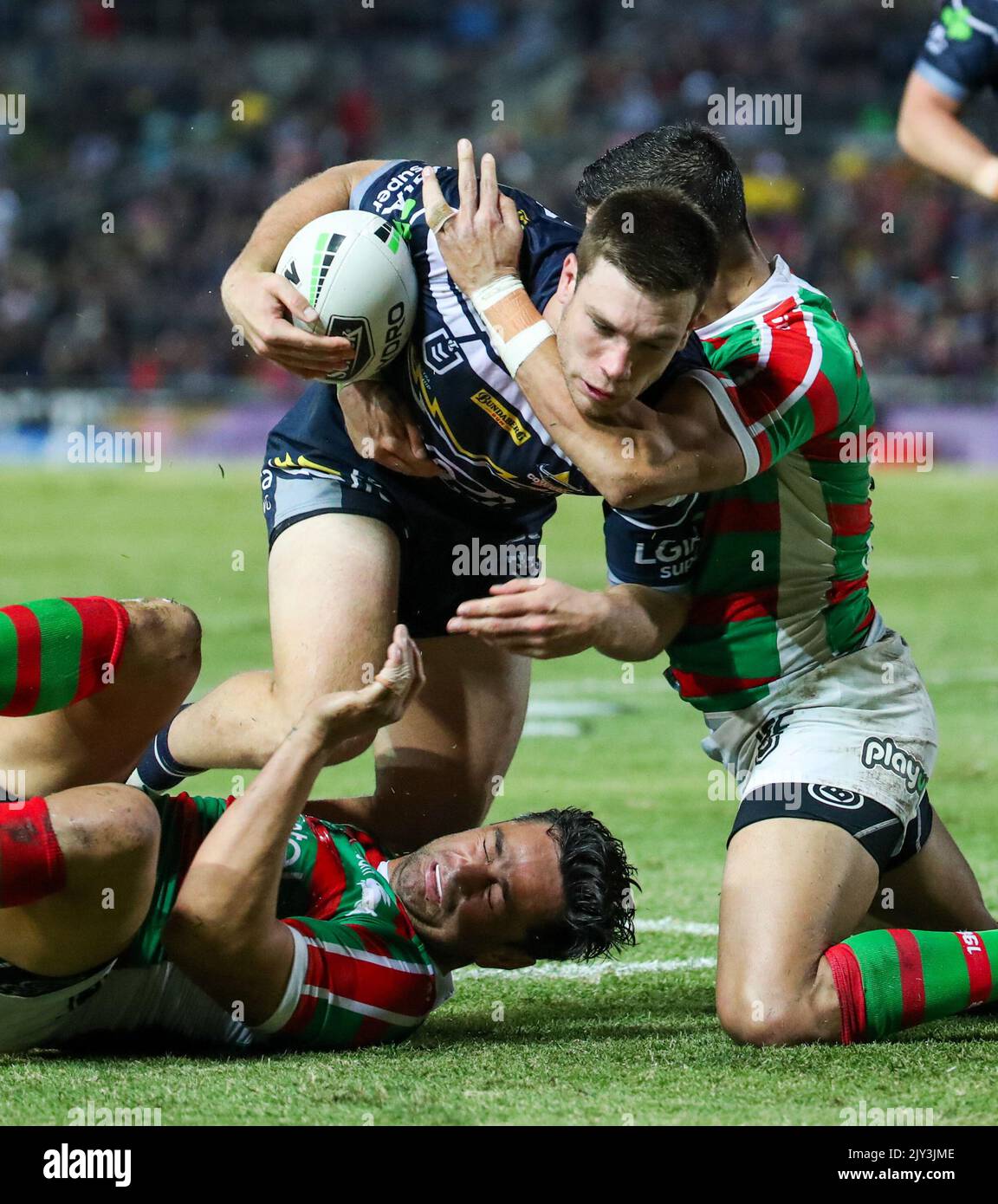 Tom Opacic of the Cowboys during the Round 18 NRL match between the ...