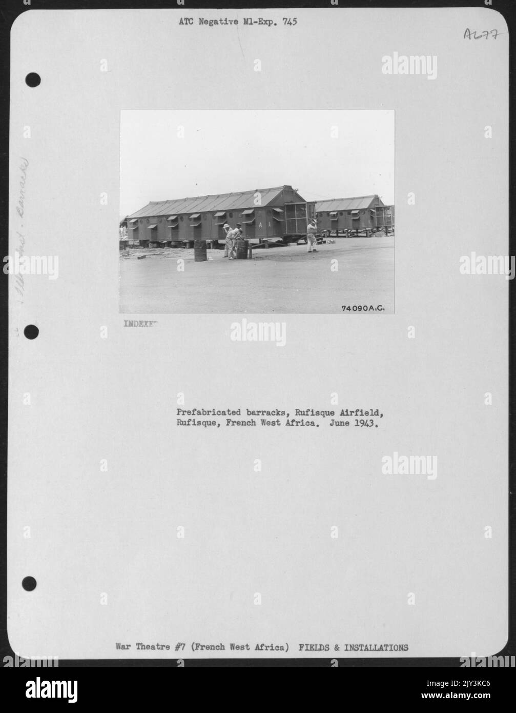 Prefabricated Barracks, Rufisque Airfield, Rufisque, French West Africa ...