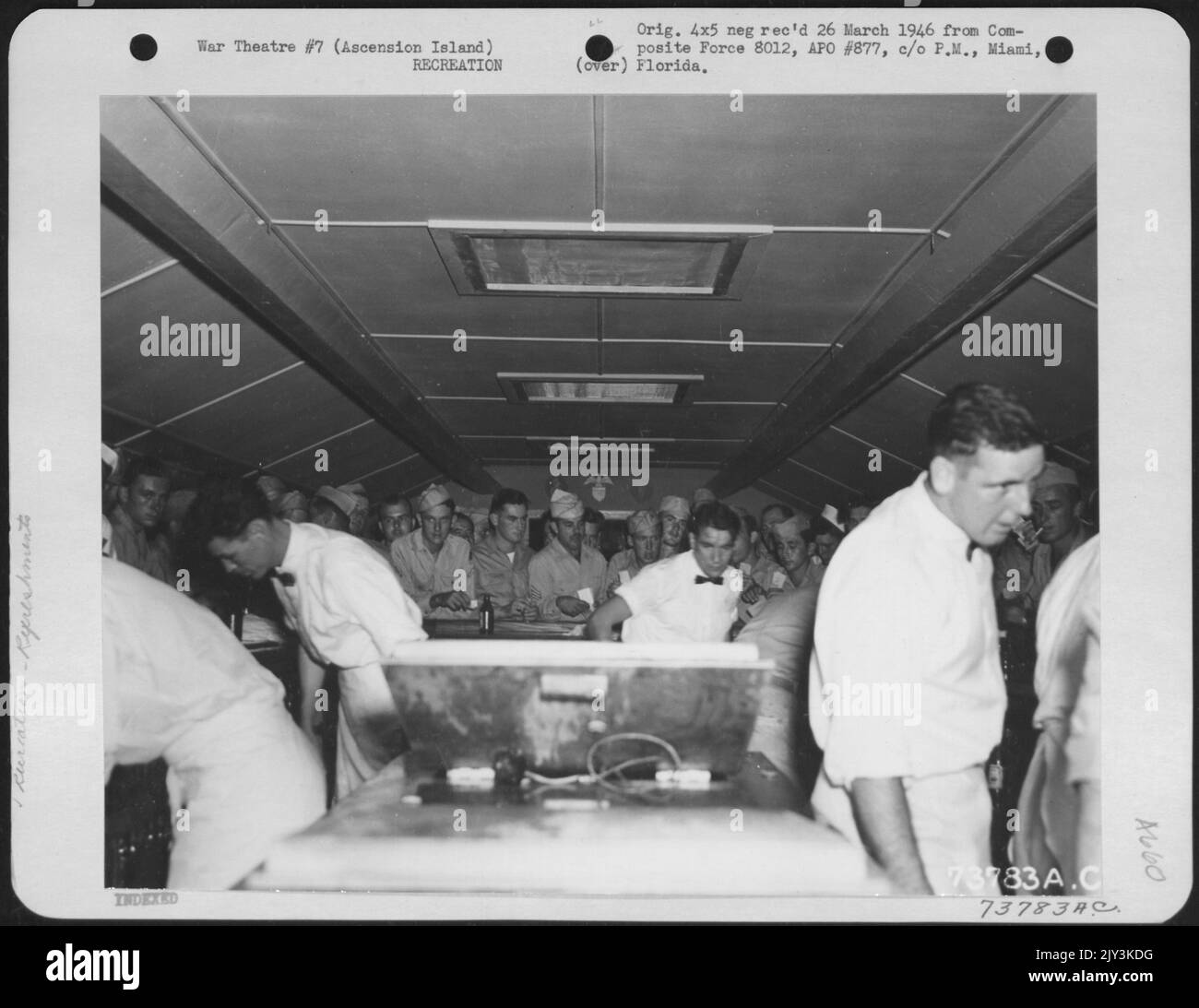 Enlisted Men Gather Around The Bar For Refreshments Served In Their ...