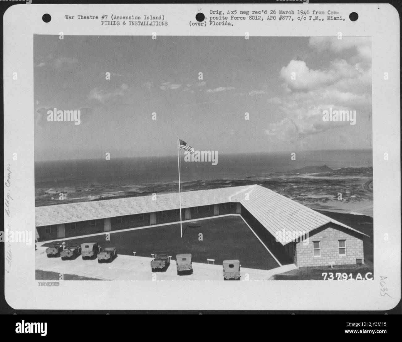 Headquarters Building On Ascension Island. 12 February 1944 Stock Photo ...