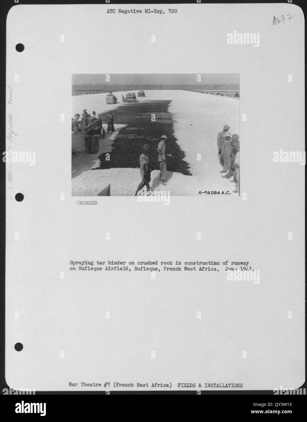 Spraying Tar Binder On Crushed Rock In Construction Of Runway, Rufisque ...