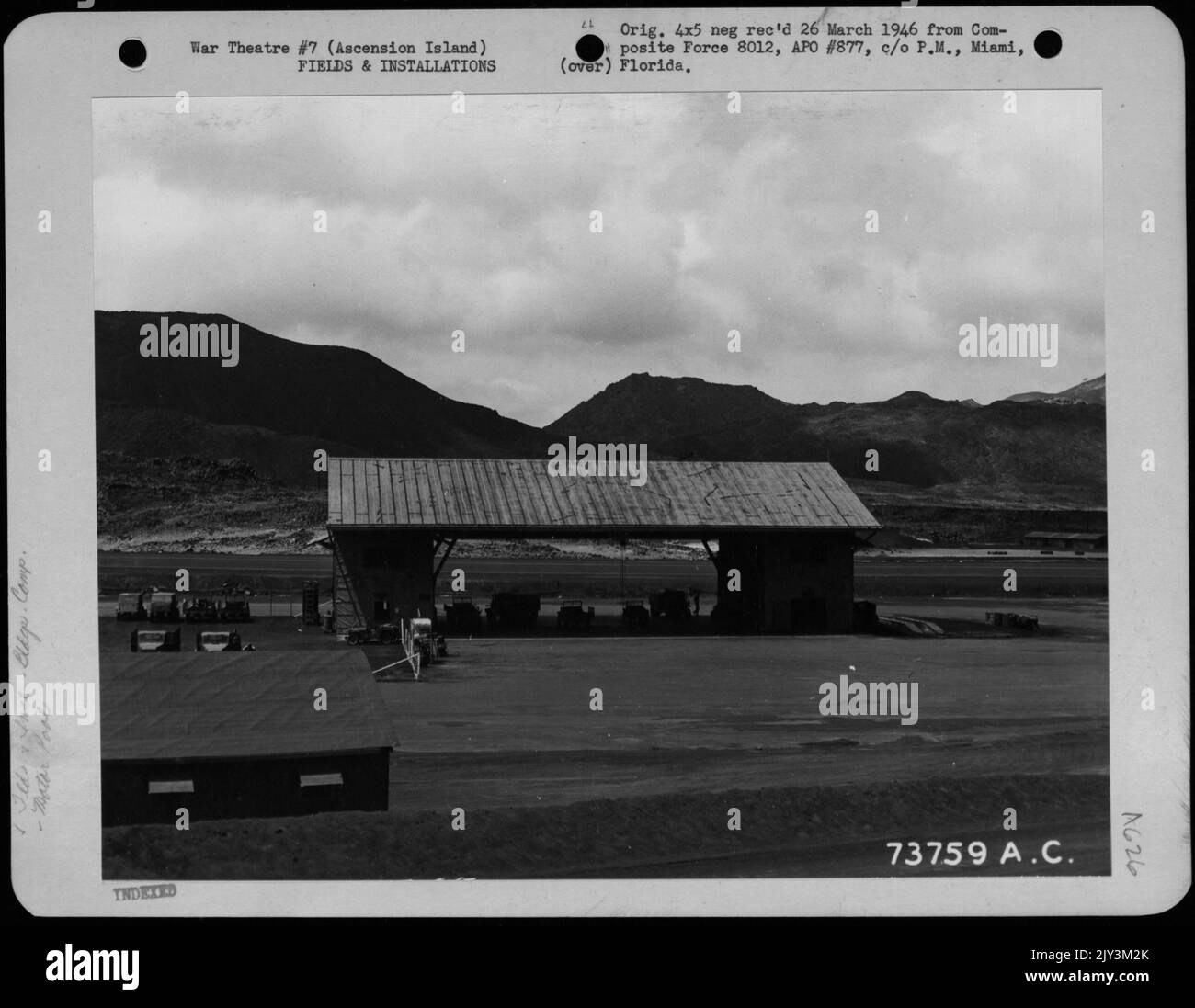 The Shop And Office Of The Air Transport Command Motor Pool Area On ...