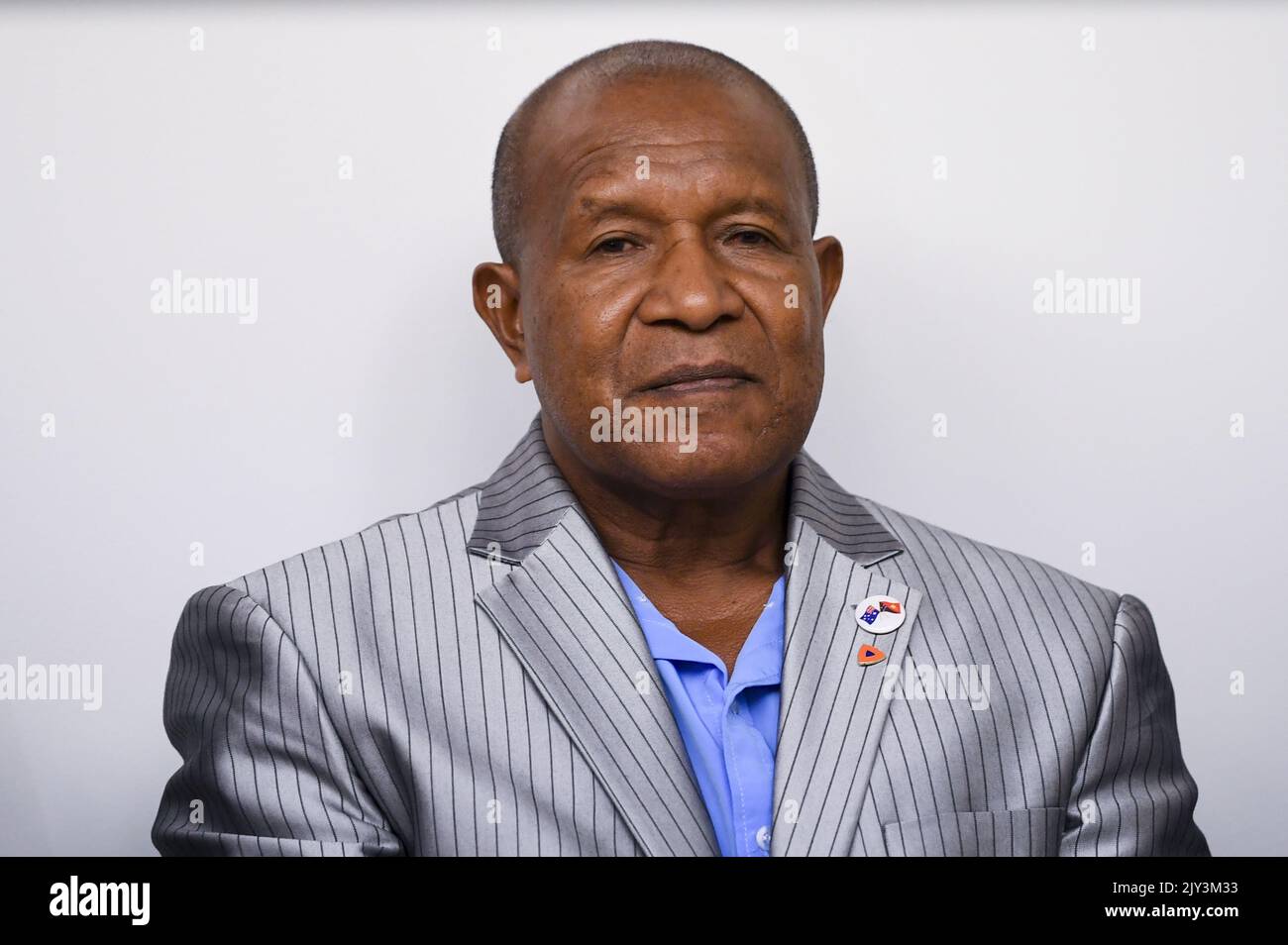 Governor of Manus Province in Papua New Guinea Charlie Benjamin attends ...