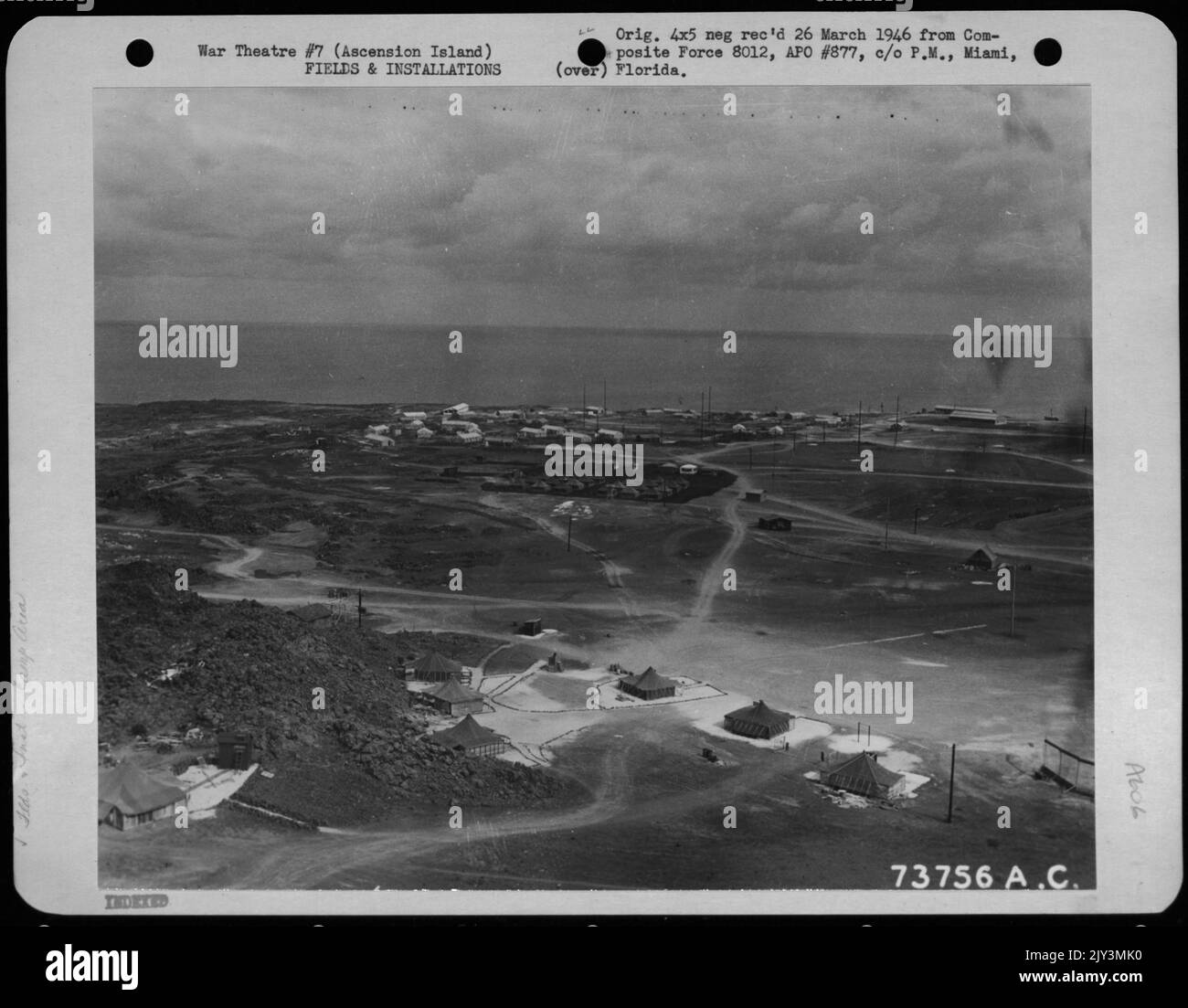 Air Transport Command Area Photographed From Round Hill On Ascension ...