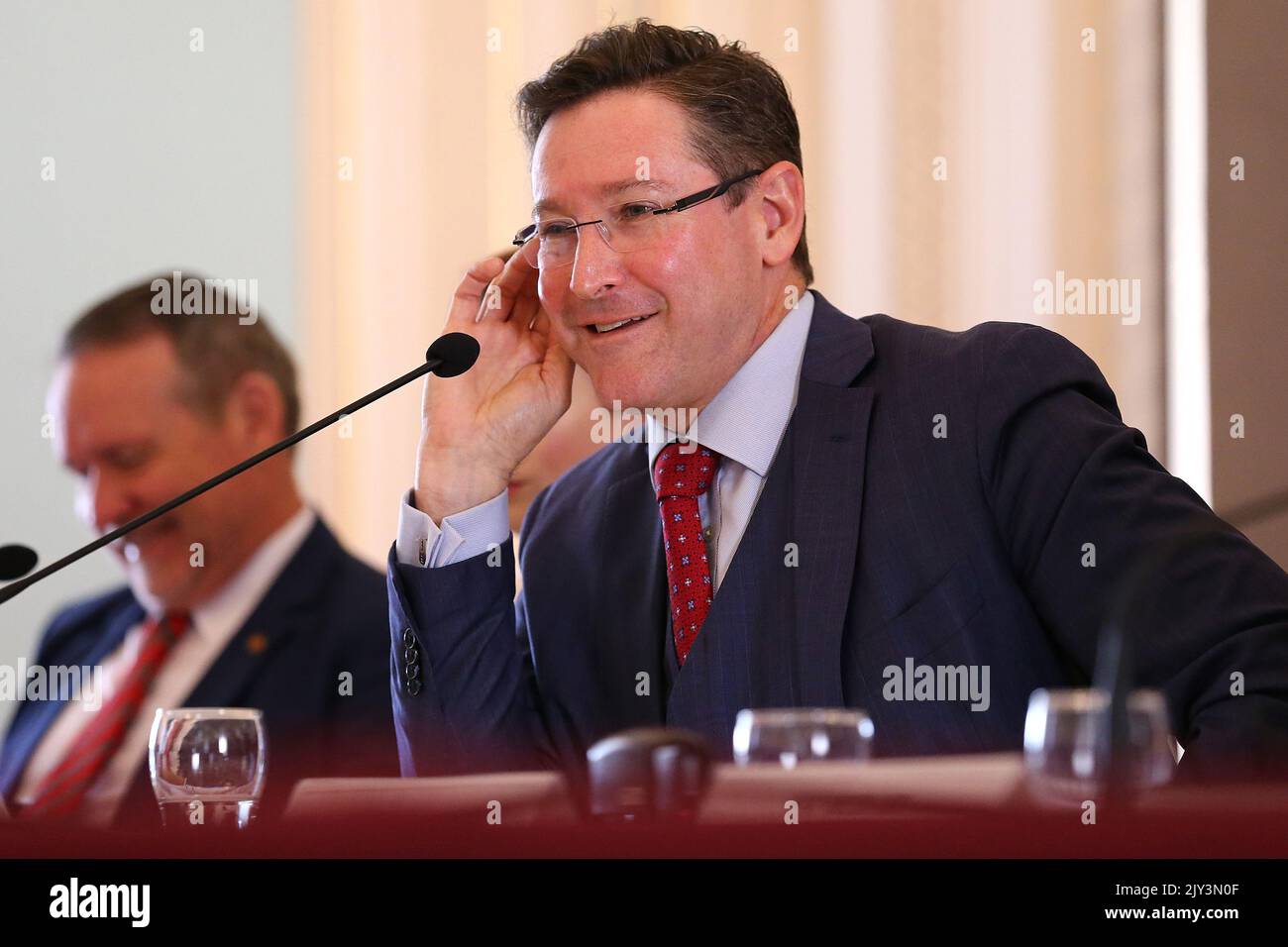 MP Chris Whiting speaks during estimate hearings at Queensland ...