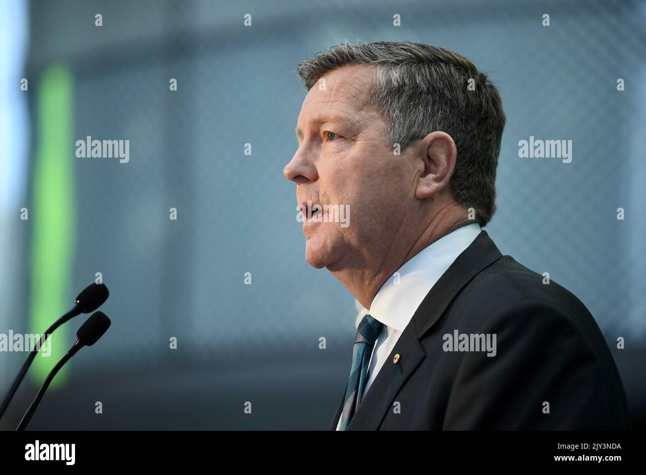 AOC Chief Executive Officer Matt Carroll speaks during the One Year to ...