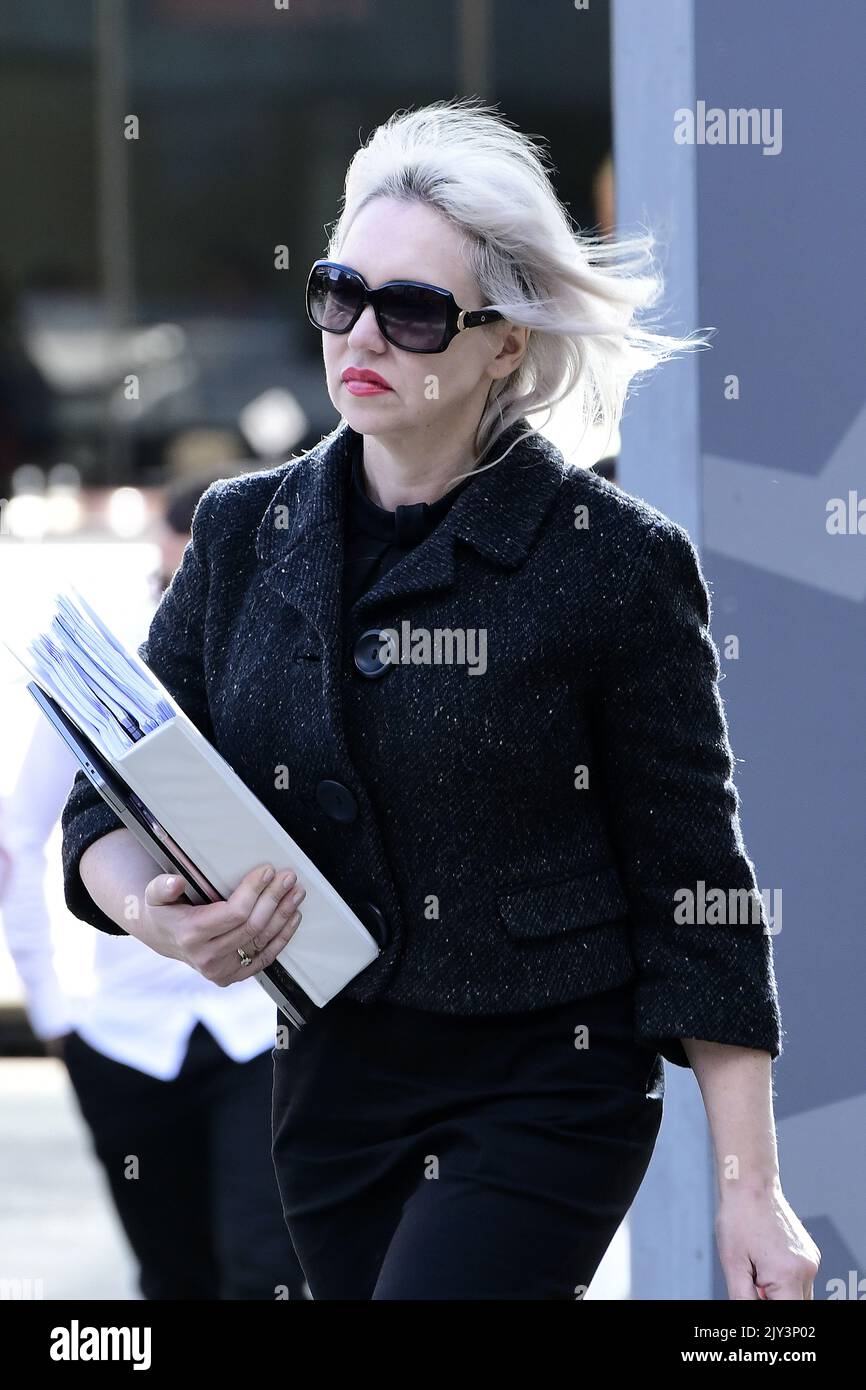 Zali Burrows, lawyer for Salim Mehajer, is seen arriving at Parramatta ...