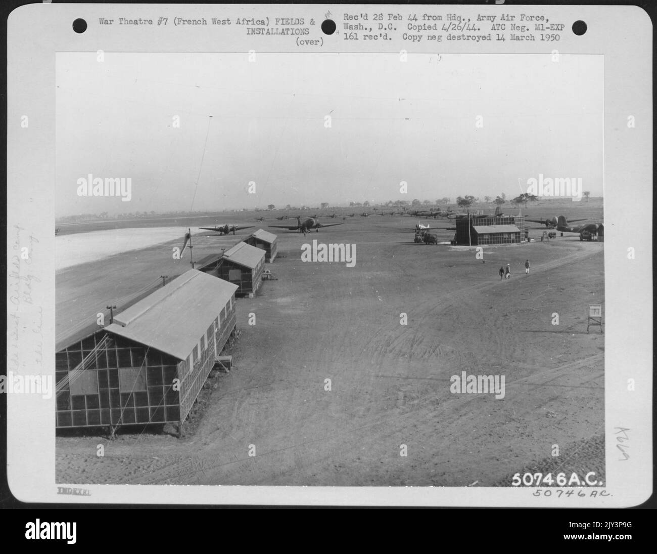 Partial installations. Rufisque Field, Rufisque, French West Africa ...