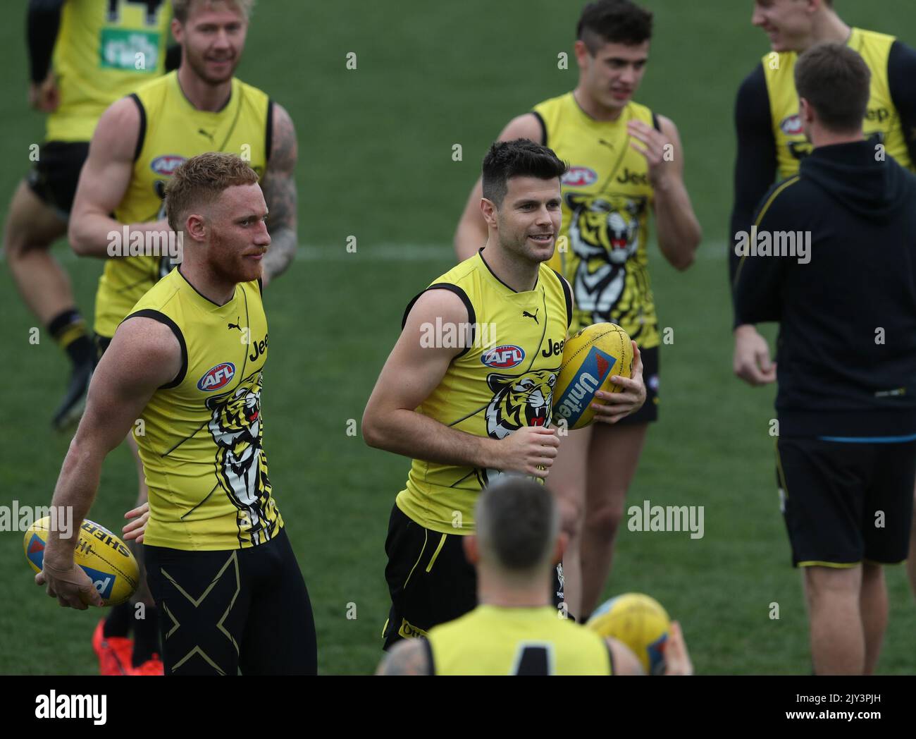 Trent Cotchin during a Richmond Tigers training session at Punt Road ...
