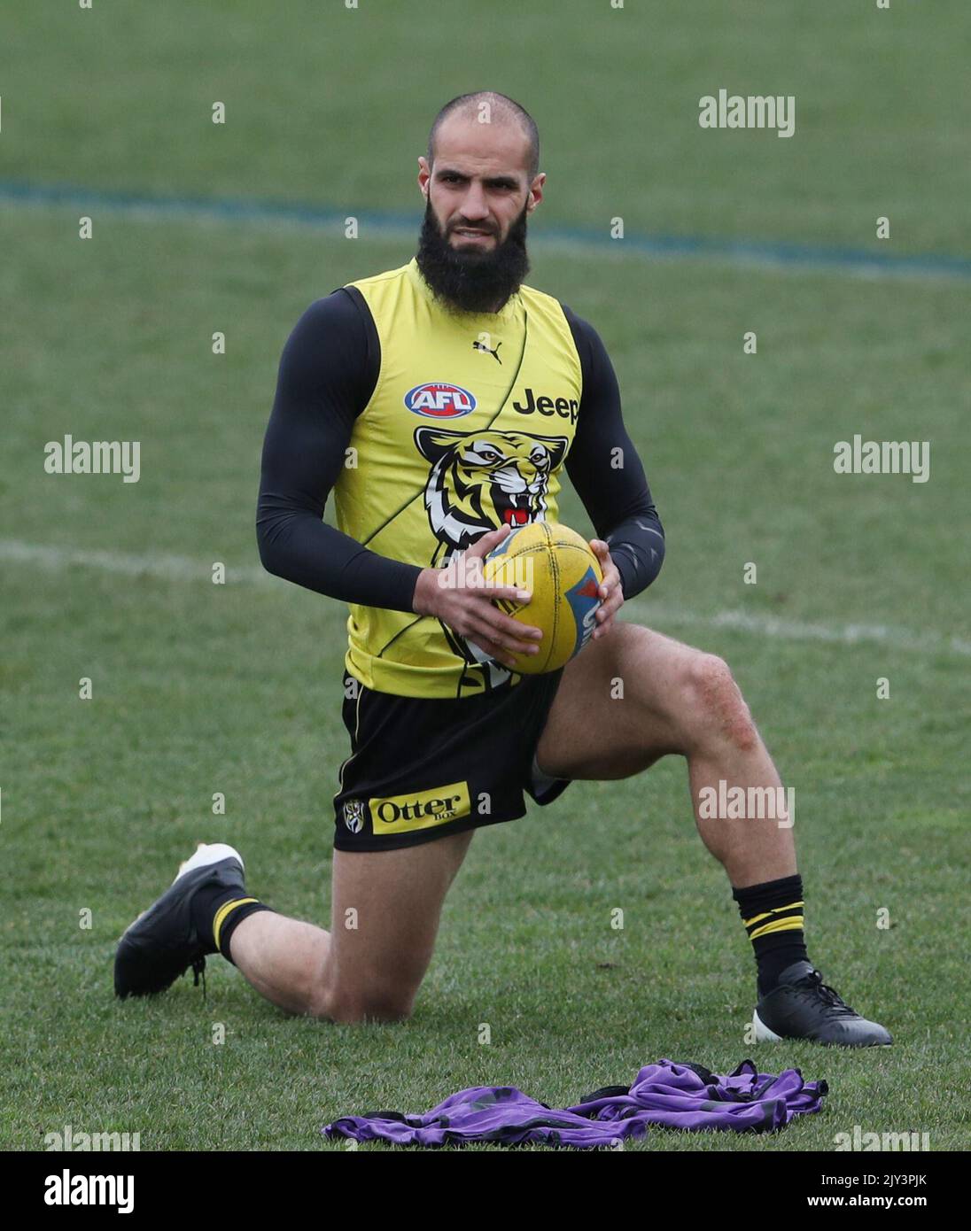 Bachar Houli during a Richmond Tigers training session at Punt Road ...