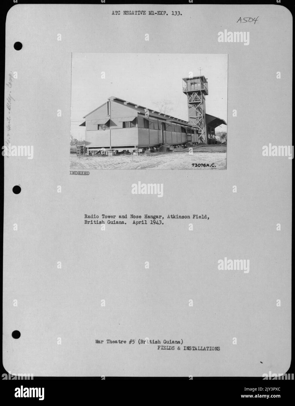 Radio Tower And Nose Hangar, Atkinson Field, British Guiana. April 1943 ...