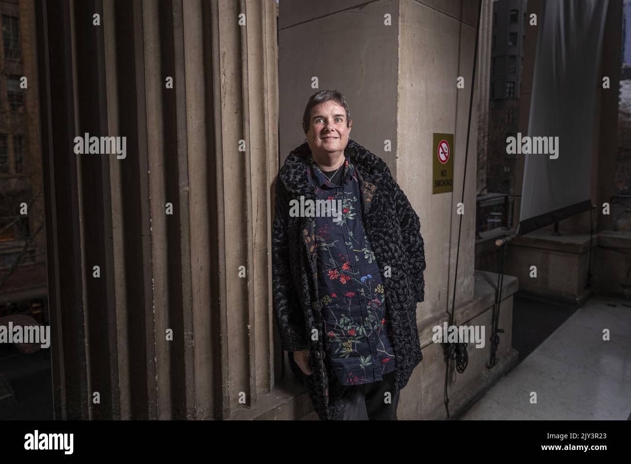 Julie Dempsey poses for a photo, after giving evidence on her ...