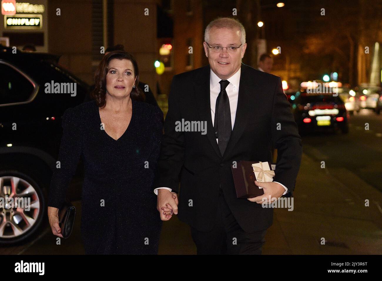 Prime Minister Scott Morrison and wife Jenny Morrison arrives for John ...