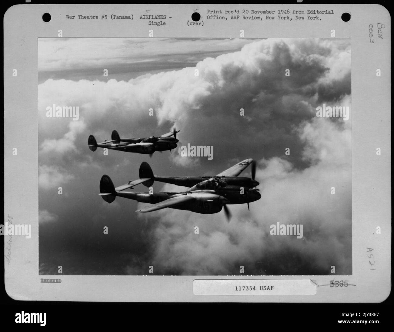 Lockheed P-38 "Lightnings" In Flight Over Panama Stock Photo - Alamy