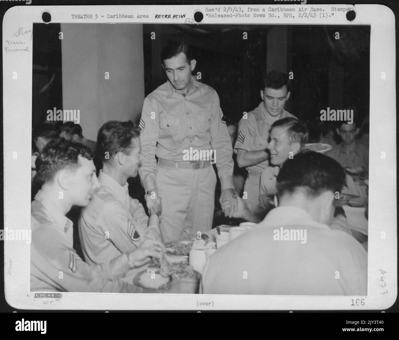 Squadron Mess At A Caribbean Air Base. (L To R) Corporal Angelo Licata ...