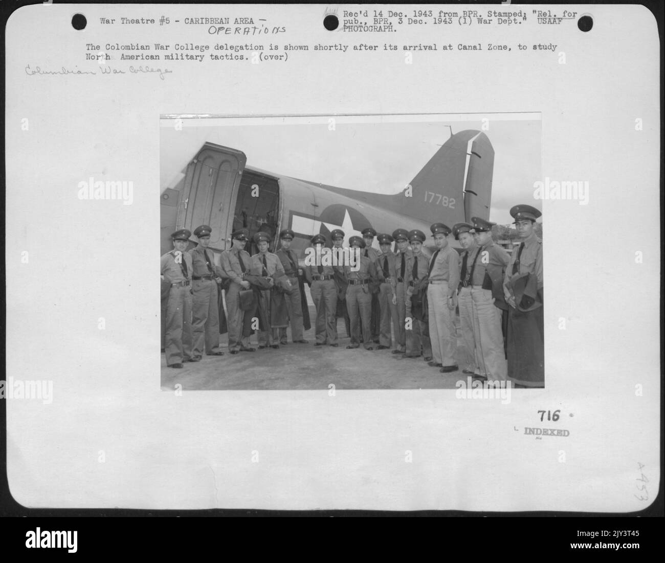 The Colombian War College Delegation Is Shown Shortly After Its Arrival ...