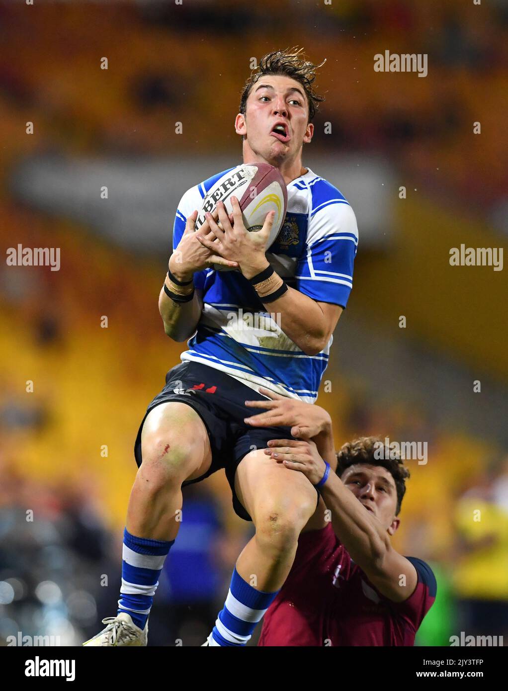 Robert Napa of Nudgee College in action during the St Joseph's Nudgee ...