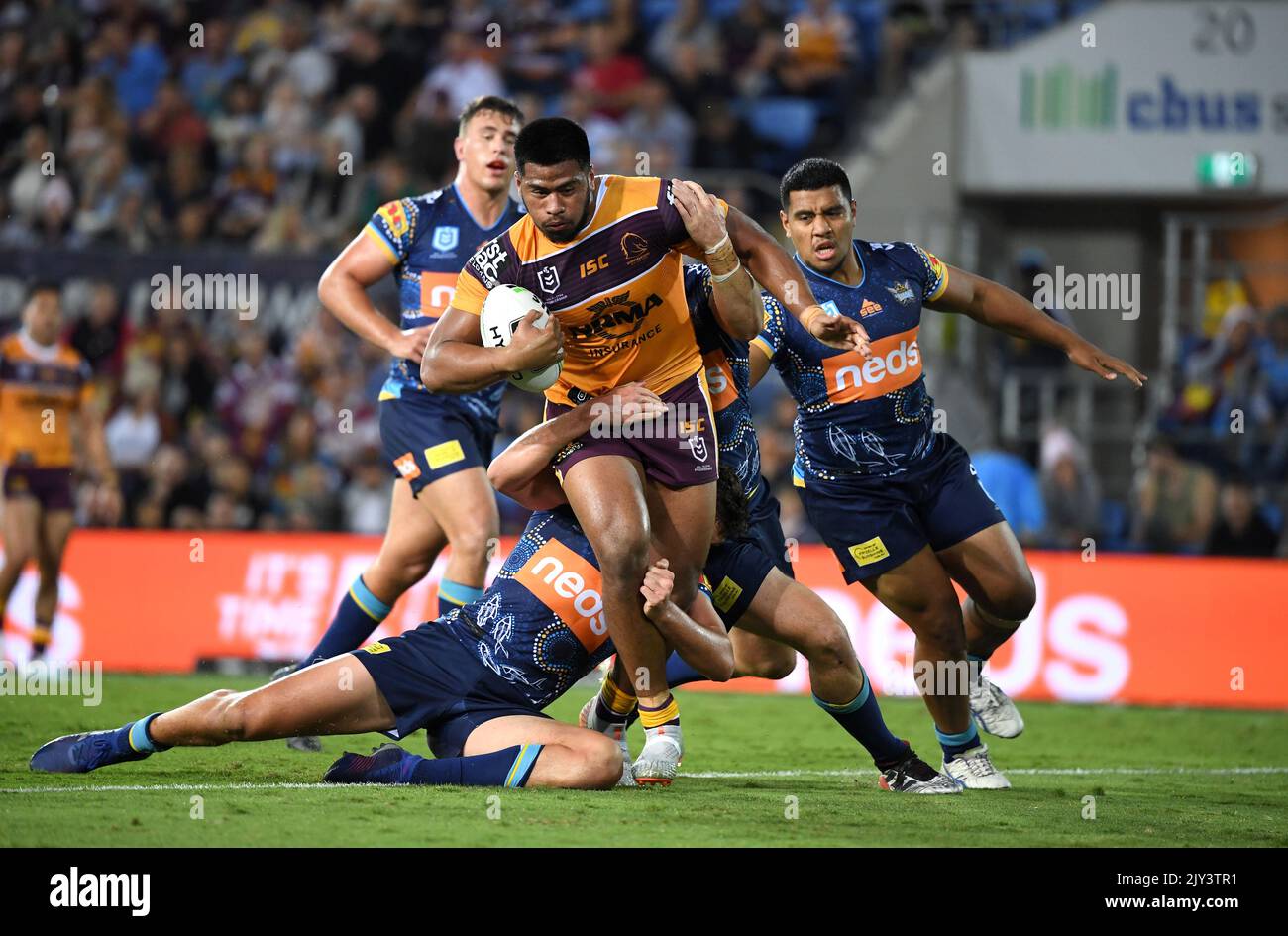 Payne Haas of the Broncos during the Round 19 NRL match between the ...