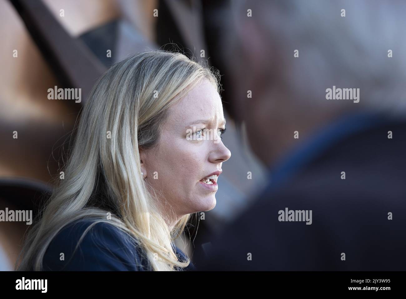 Swimming Australia's CEO Leigh Russell speaks to the media in Melbourne ...