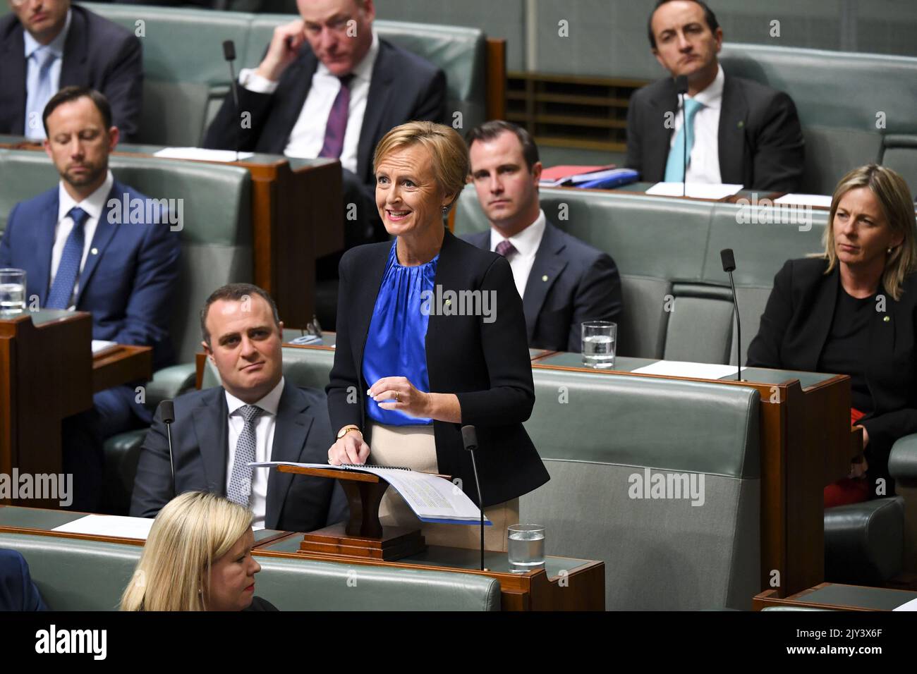 Liberal MP for Higgins Katie Allen delivers her first speech in the ...