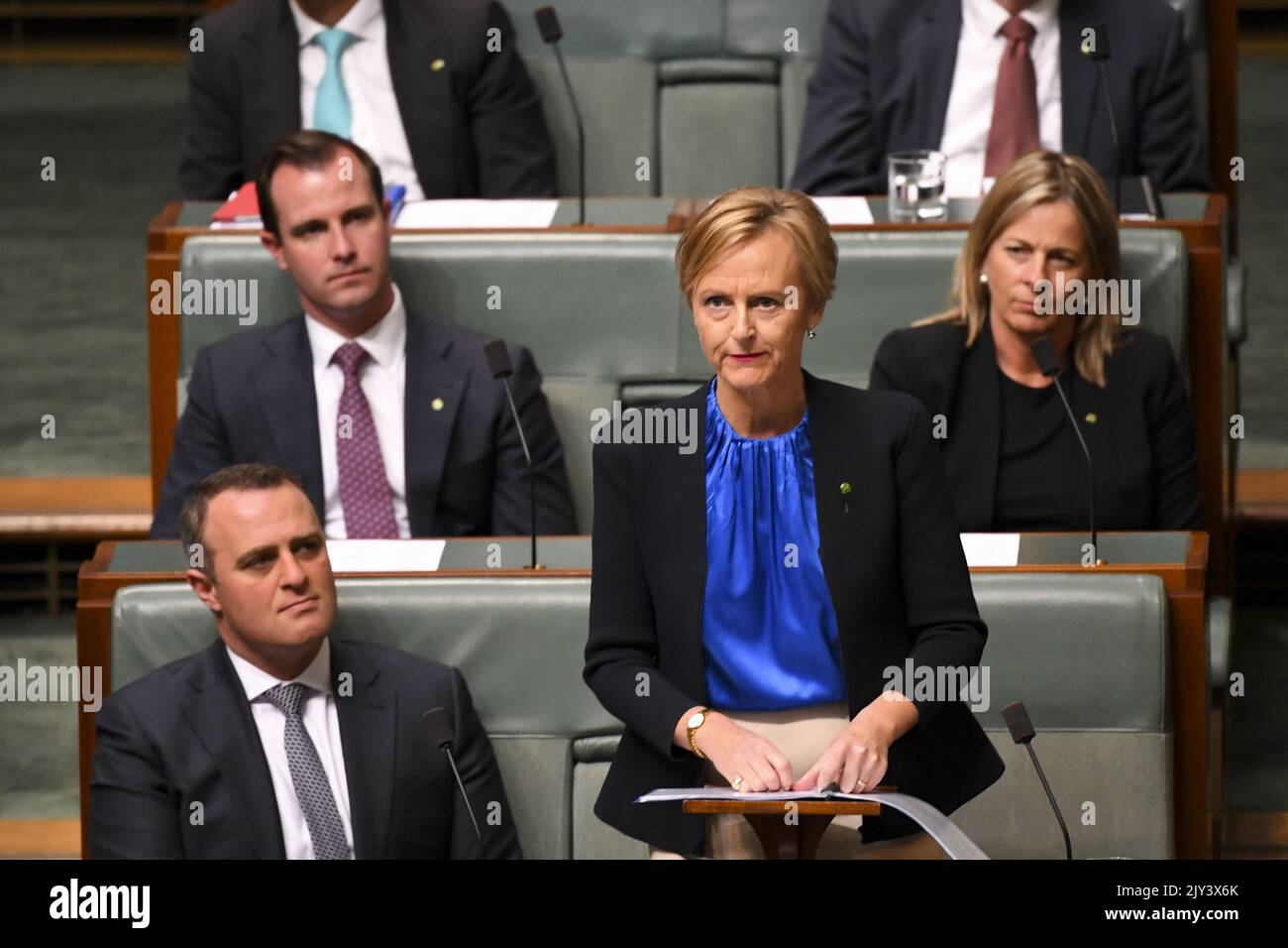 Liberal MP for Higgins Katie Allen delivers her first speech in the ...