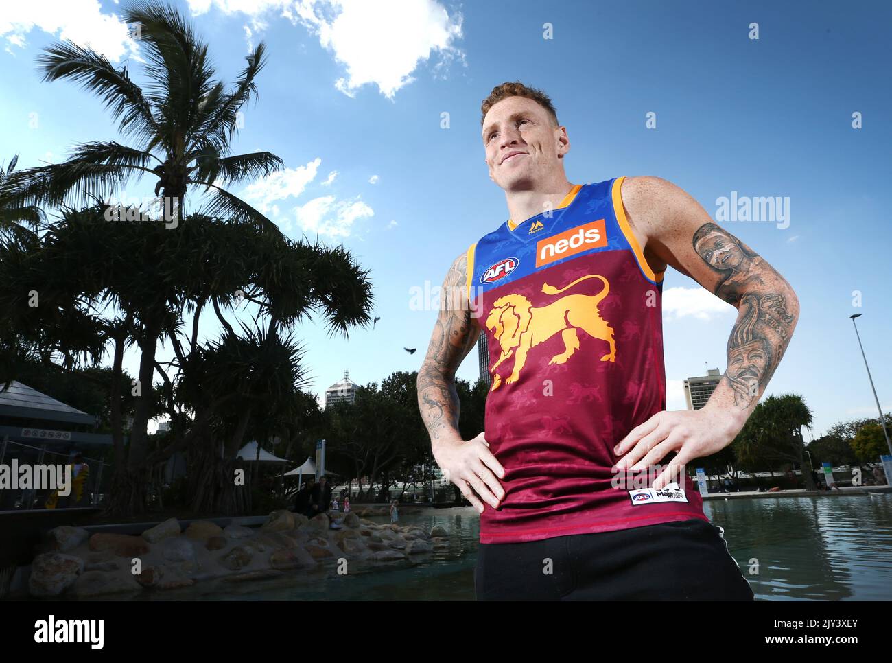 Mitch Robinson of the Lions poses for a photograph before a Brisbane ...