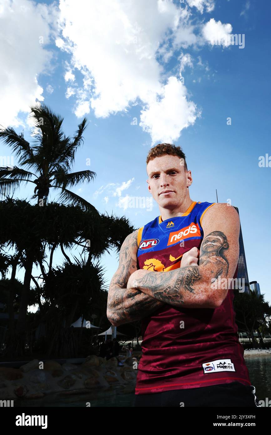 Mitch Robinson of the Lions poses for a photograph before a Brisbane ...