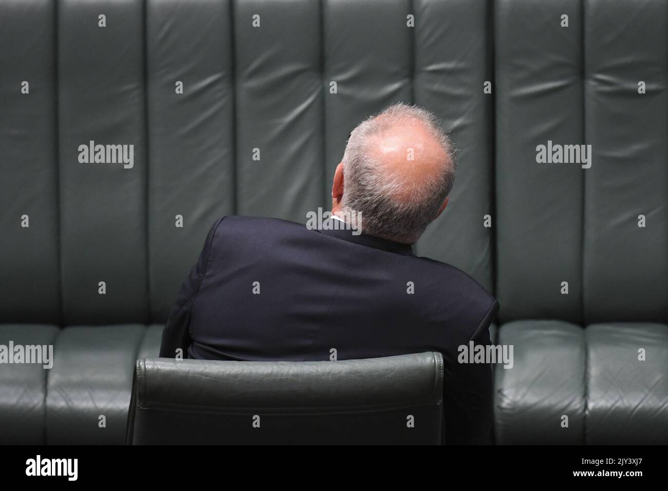 Australian Prime Minister Scott Morrison listens to Liberal MP for ...