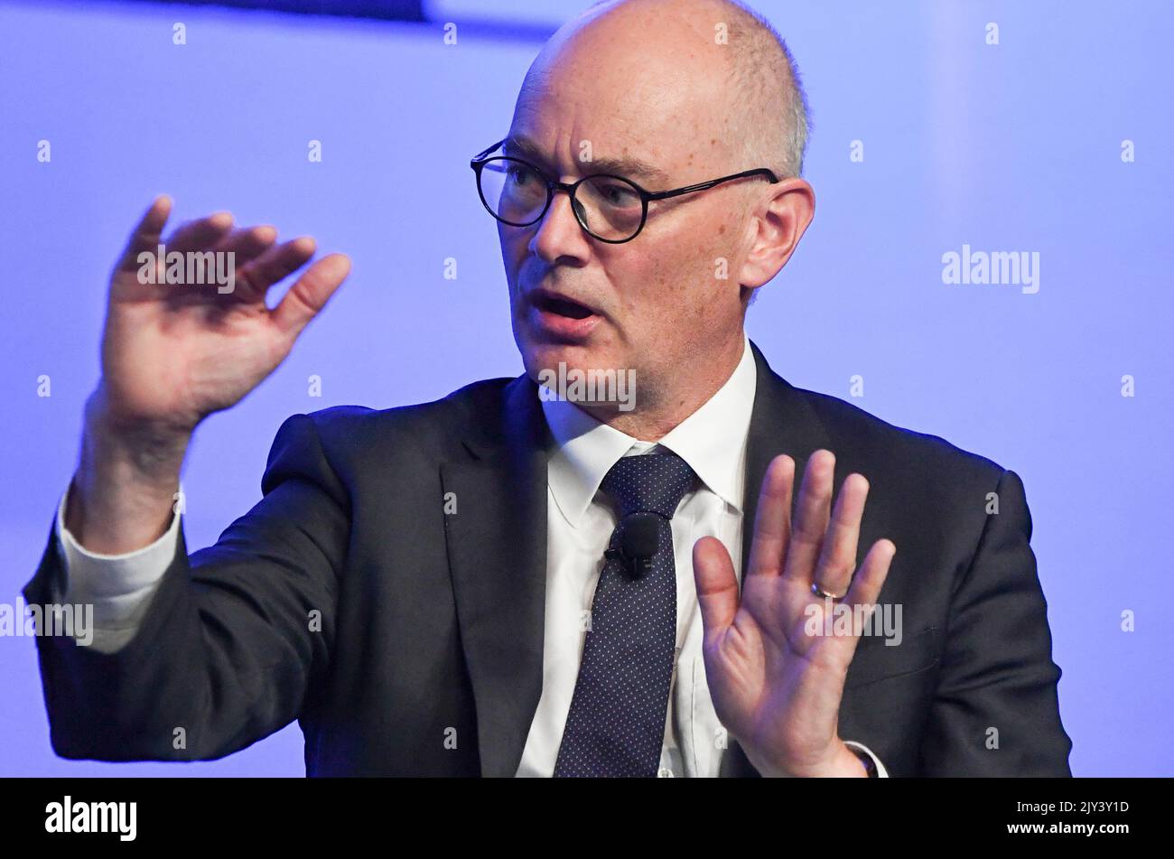 Goldwind Australia MD John Titchen speaks during a discussion forum at ...