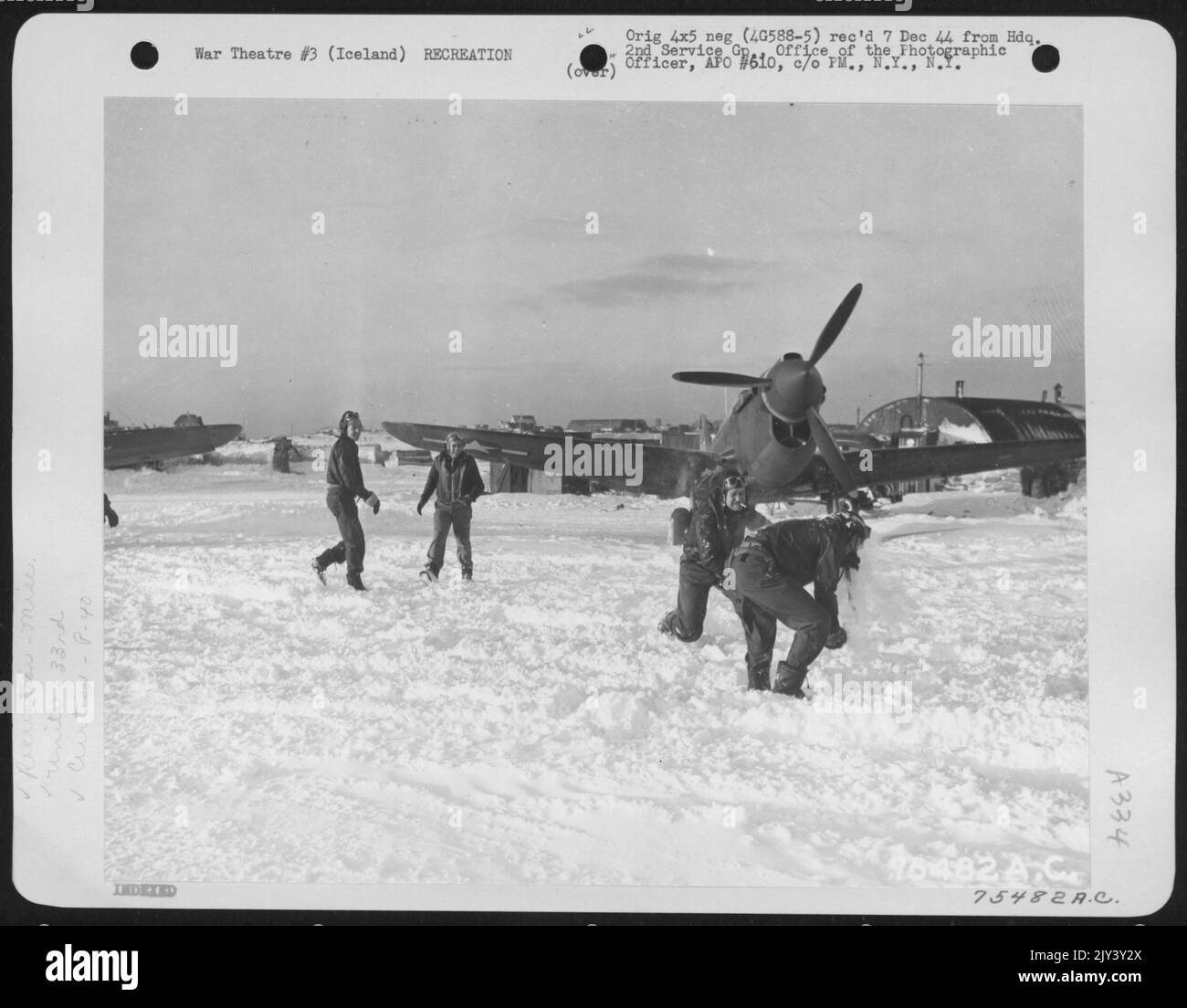 Personnel Of The 33Rd Fighter Squadron Indulge In A Terrific Snow Ball ...