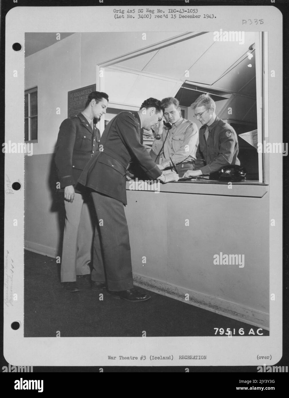 At The Hotel De Gink, A Rest Center For The Air Force At Keflavik ...