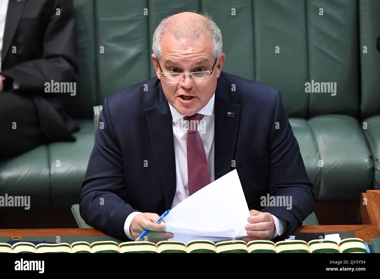 Prime Minister Scott Morrison during Question Time in the House of ...
