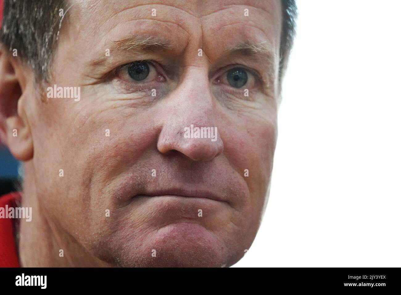 Essendon Coach John Worsfold speaks to the media prior to an Essendon ...